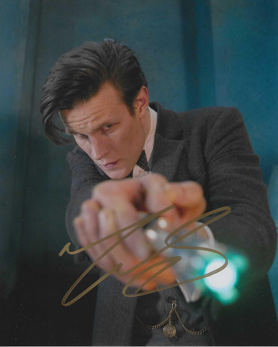 Matt Smith 10 X 8 Signed In Gold Doctor Who – Showmasters Comic Con ...