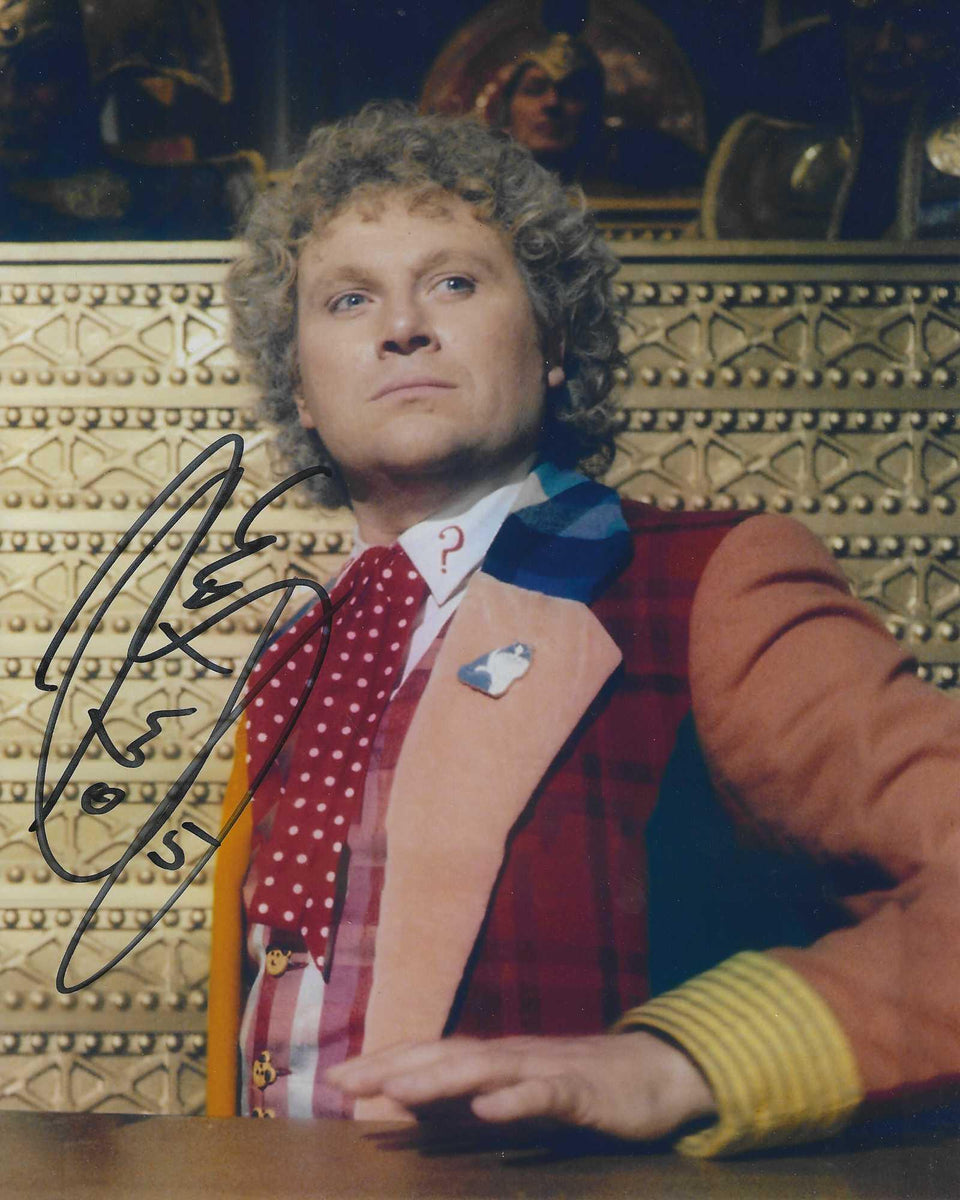 Colin Baker 10x8 signed in Black Doctor Who – Showmasters Comic Con ...