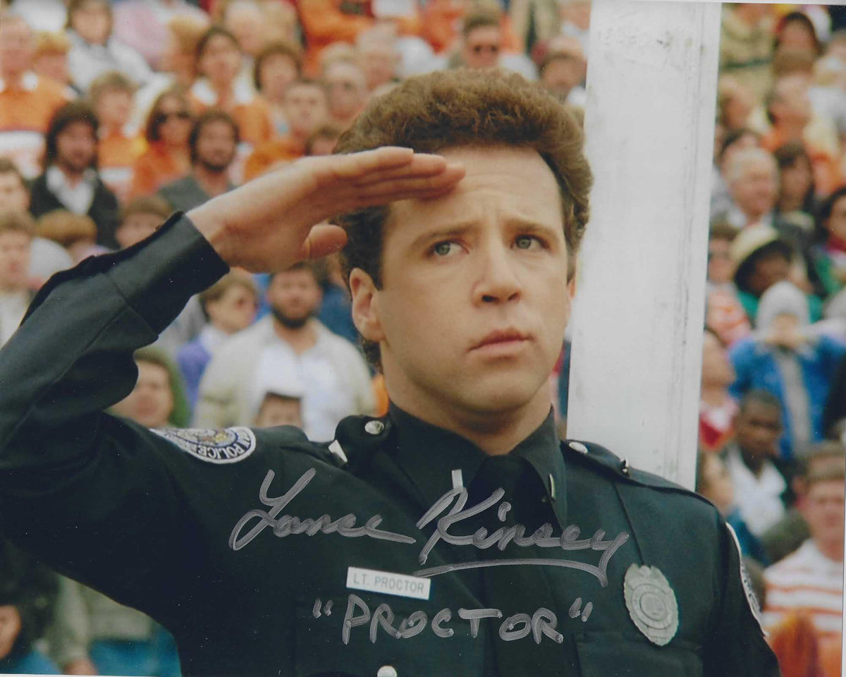 Lance Kinsey 10x8 signed in Silver police Academy – Showmasters Comic ...