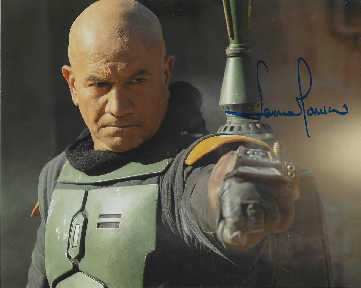 Temuera Morrison signed 10x8 in Blue Book Of Boba Fett – Showmasters ...