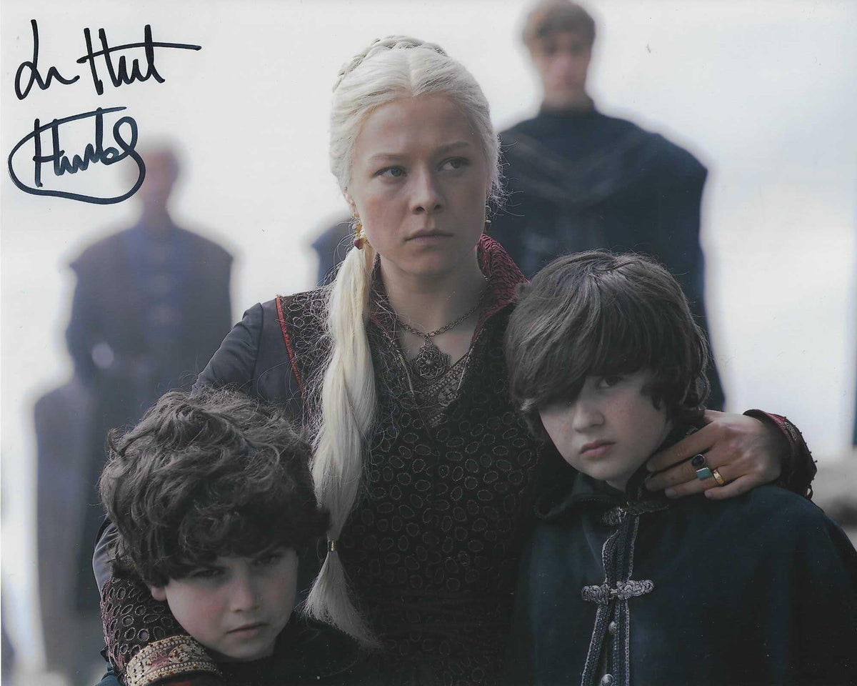 Leo Hart and Harvey Sadler signed 10x8 in black House of the dragon ...