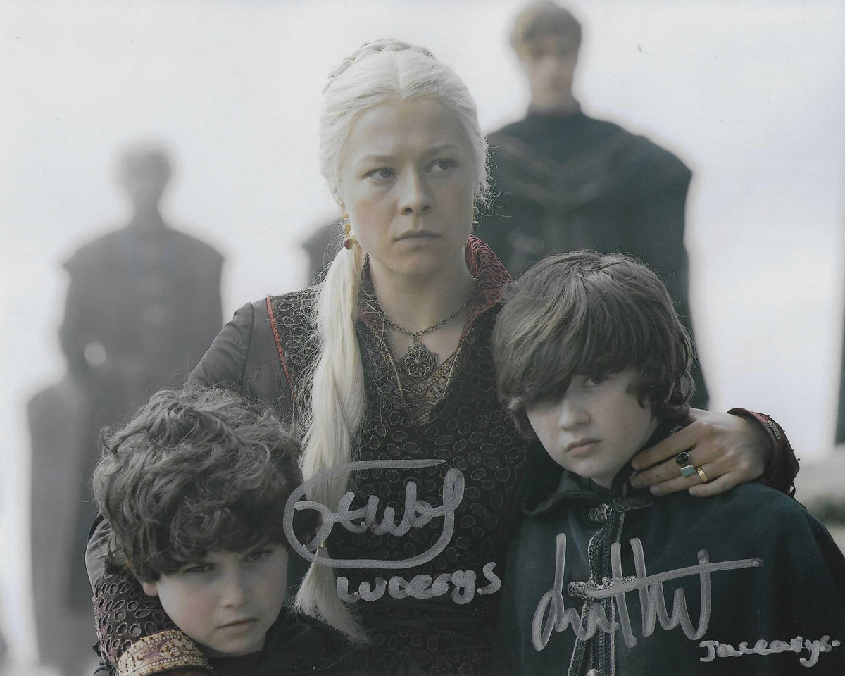 Leo Hart and Harvey Sadler signed 10x8 in Silver House of the dragon ...