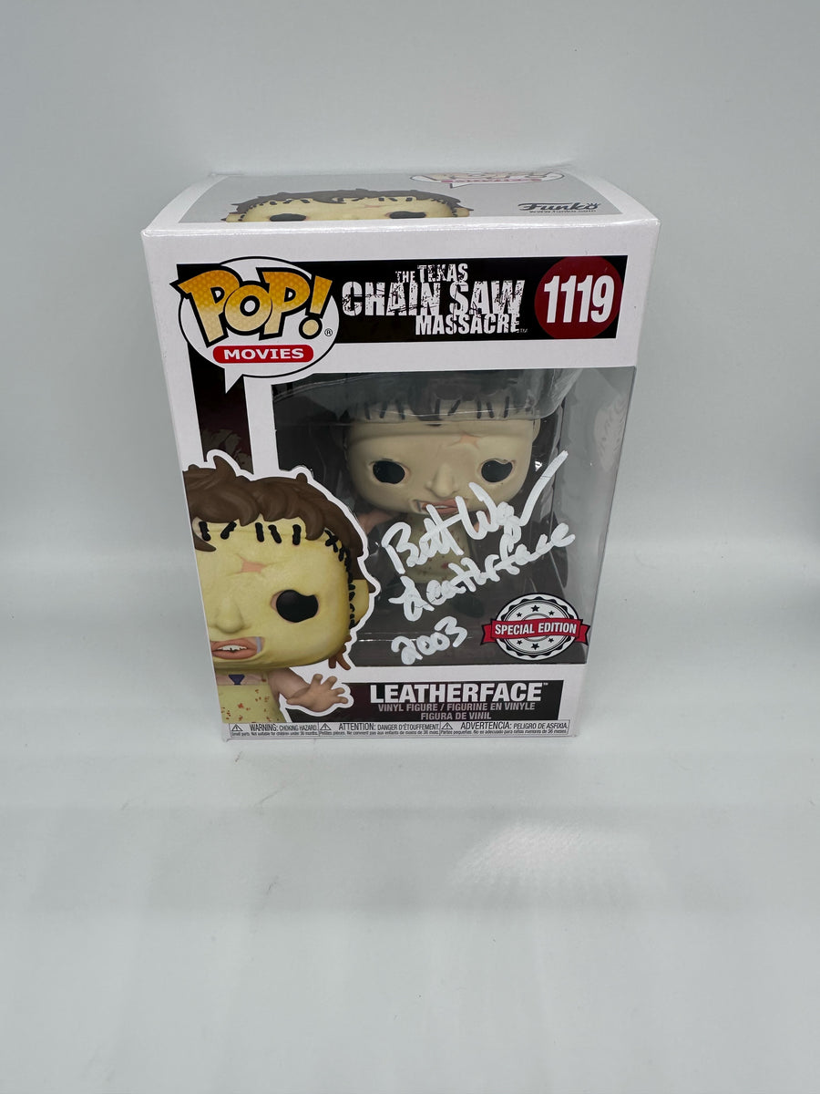 Brett Wagner signed Funko signed in White paint pen.Leatherface ...