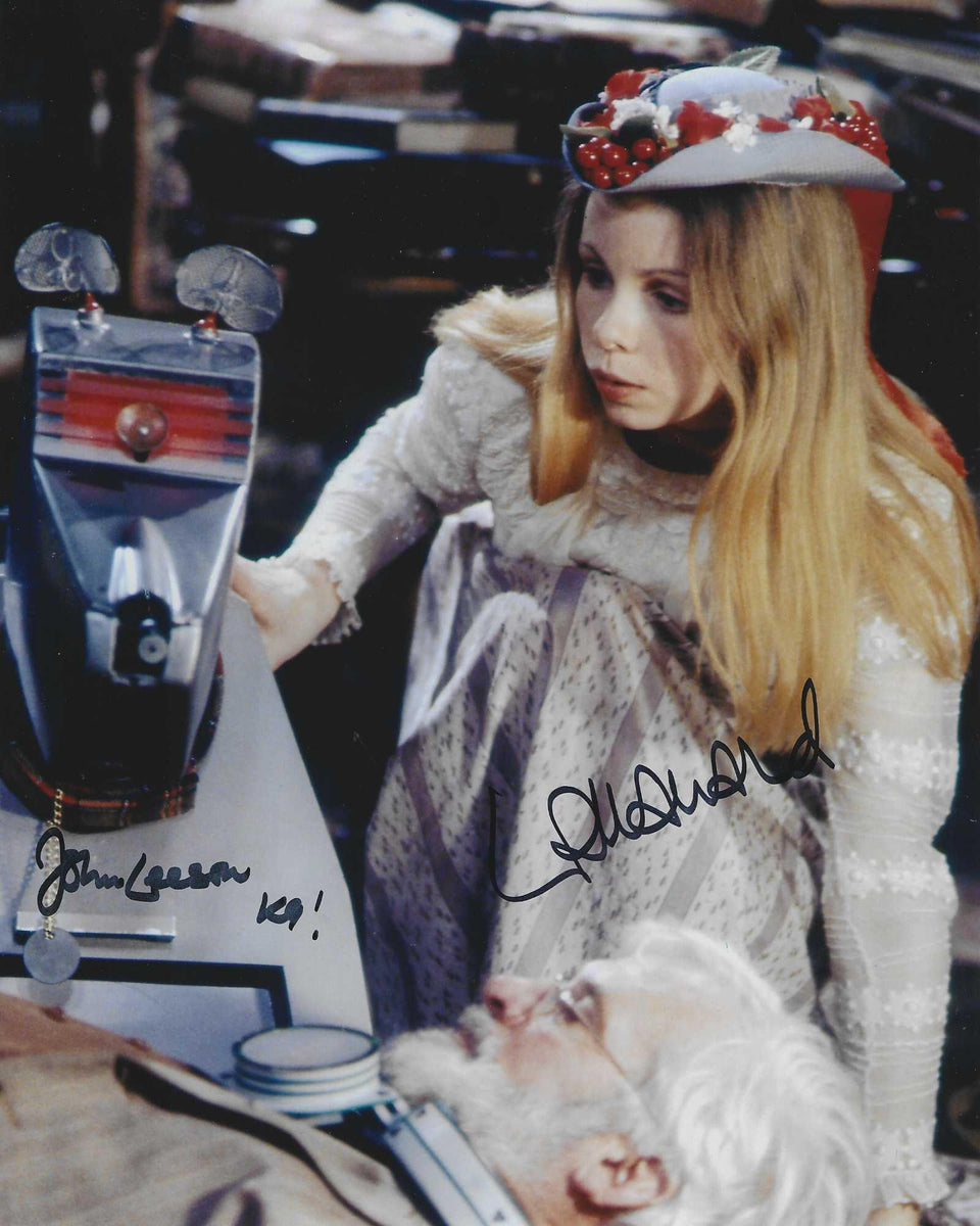 John Leeson & Lala Ward 10X8 signed in Black Doctor Who – Showmasters ...