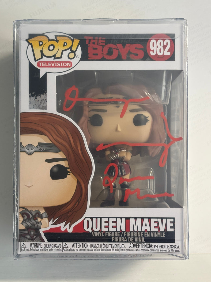 Dominique McElligott Signed Queen Maeve Funko in Red Paint Pen The Boy ...
