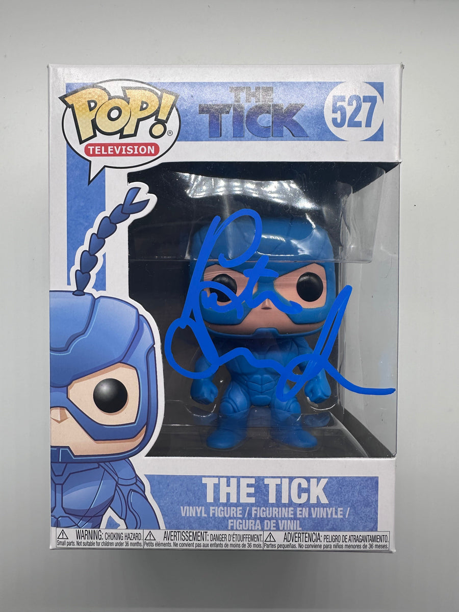 Peter serafinowicz Signed funko in Blue The Tick – Showmasters Comic ...