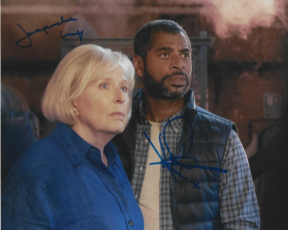 Jacqueline King And Karl Collins 10x8 signed in Blue Doctor Who ...