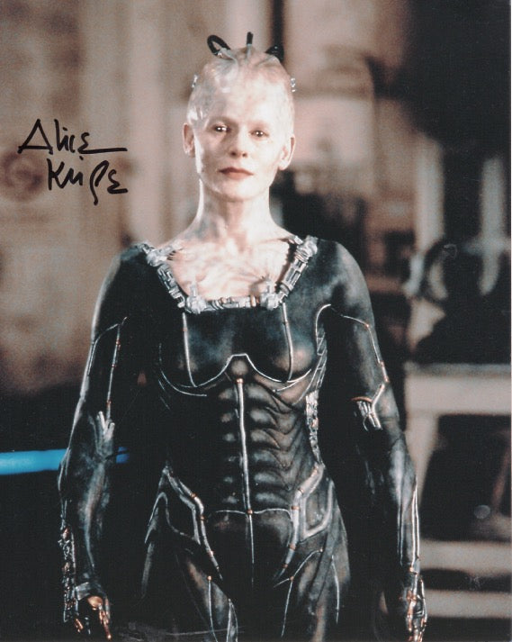 Alice Krige 10x8 signed in black Star Trek First Contact – Showmasters ...