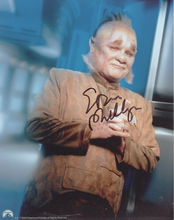 Ethan Phillips 10x8 signed in black Star Trek – Showmasters Comic Con ...