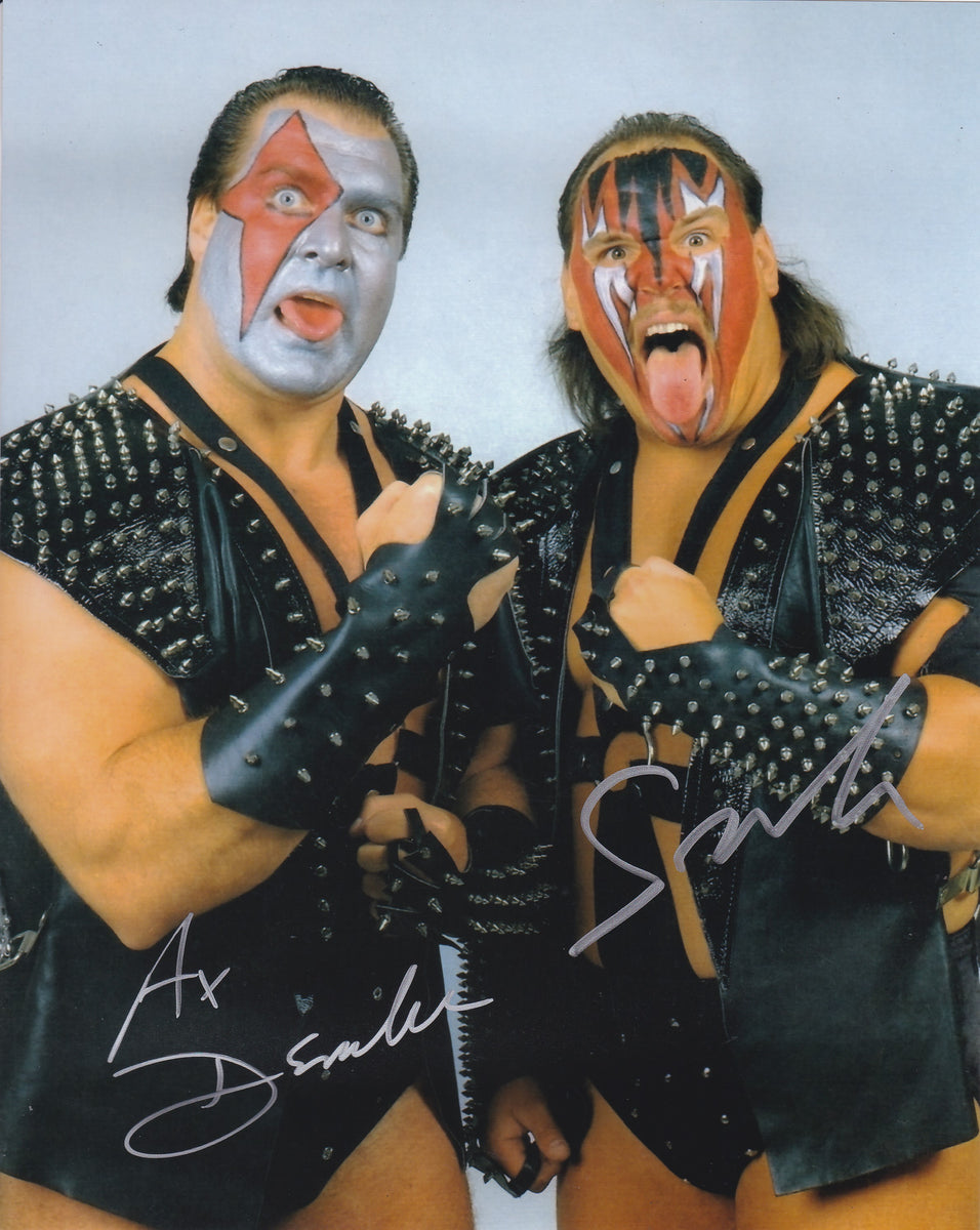 Ax and Smash 'Demolition' 10x8 signed in silver – Showmasters Comic Con ...