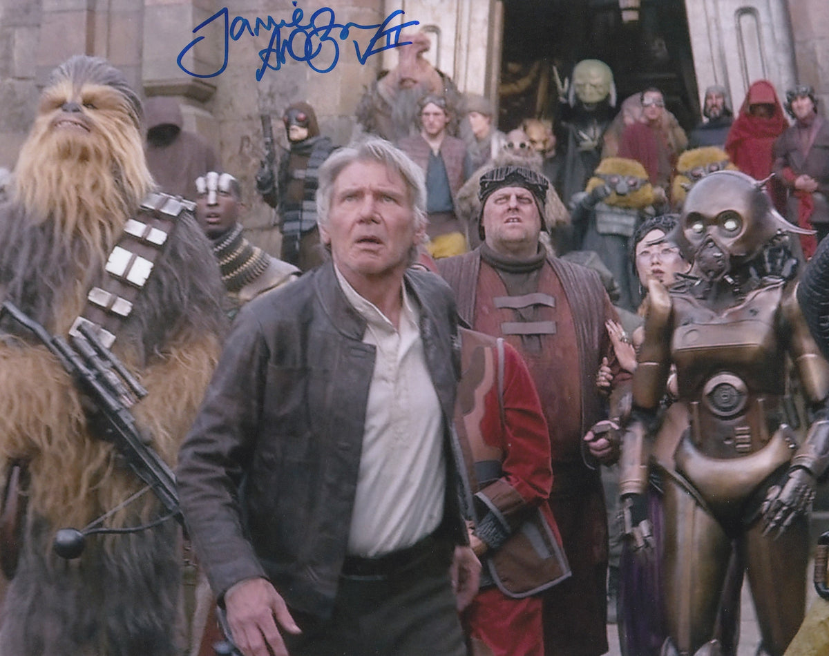 Jamie Anderson 10x8 signed in Blue Star Wars The Force Awakens ...