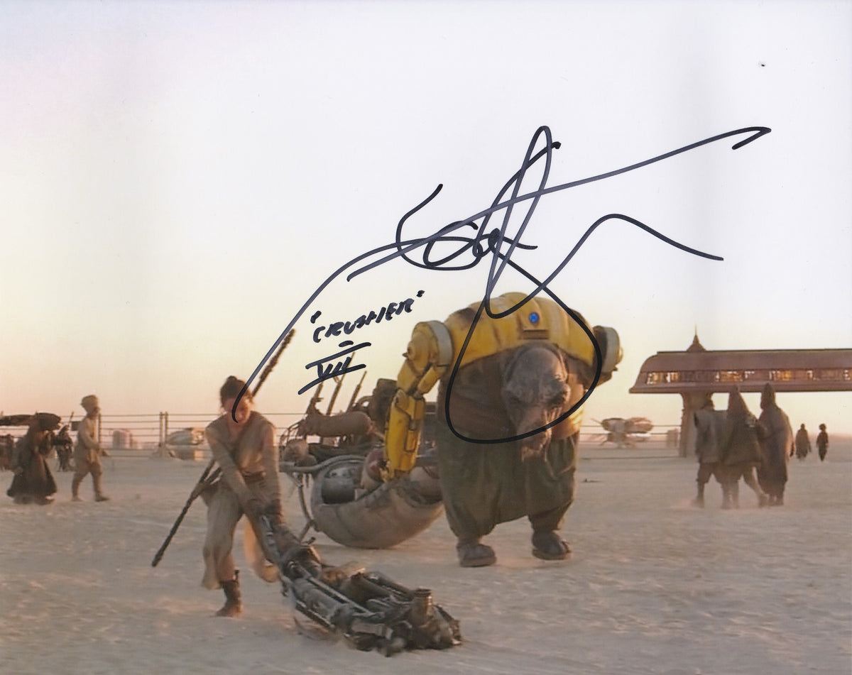 Ian Whyte 10x8 signed in Black Star Wars The Force Awakens ...