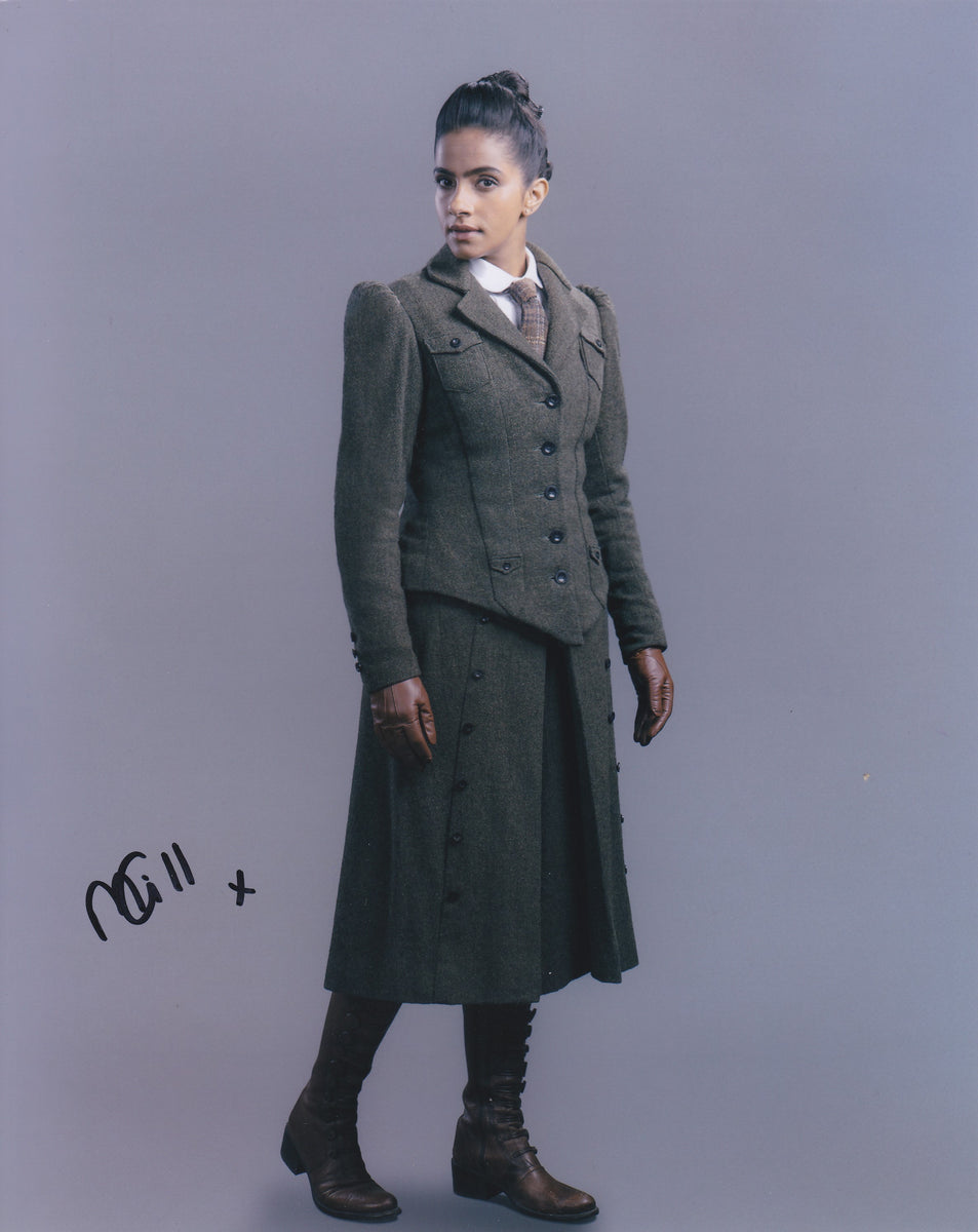 Mandip Gill 10x8 signed in Black Doctor who – Showmasters Comic Con ...