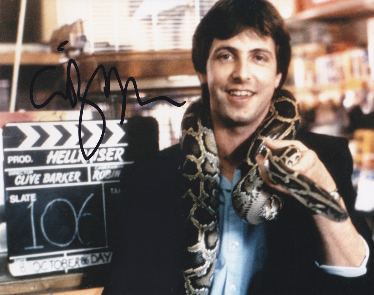 Clive Barker 10x8 signed in Black Hellraiser – Showmasters Comic Con ...